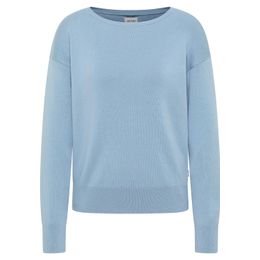 Sweater Mustang "Damen Style Marianna", Damen, Gr. XL, hellblau, 100% Baumwolle, relaxed fit, Sweatshirts Sweater