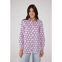 LIEBLINGSST&Uuml;CK Klassische Bluse LIEBLINGSST&Uuml;CK "OceanL", Damen, Gr. 38, rosa (fresh rose), Web, Obermaterial: 100% Baumwolle, gemustert, mehrfarbig, Blusen Klassische Bluse, aus reiner Baumwolle