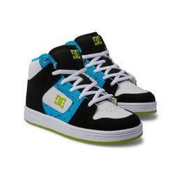 Sneaker DC Shoes "Manteca 4 Hi", Jungen, Gr. 4(35), gr&uuml;n (schwarz, grau, gr&uuml;n), Obermaterial:Obermaterial: Leder (Kuh) / Futter: Textil / Au&szlig;ensohle: Gummi;, Schuhe Sneaker