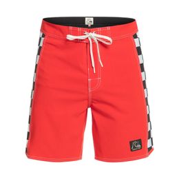 Boardshorts Quiksilver "Original Arch 18", Herren, Gr. 28(XS), rot (high risk rot), Obermaterial: 46% Microfaser, 40% Microfaser, 8% Elasthan, 6% Walkfrottier;, Hosen Boardshorts