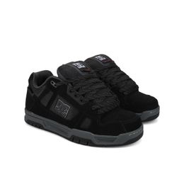 Ankleboots DC Shoes "Stag Wnt", Damen, Gr. 10 (43), schwarz, grau, rot, Obermaterial:53.57% Leder, 33.18% Synthetikmaterial, 13.26% Microfaser;, Schuhe Ankleboots