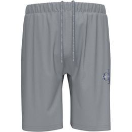 Shorts "MONOGRAM SLEEP SHORT", Damen, Gr. L (52), N-Gr, misty grau, Web, Obermaterial: 95% Baumwolle, 5% Elasthan, Calvin Klein Underwear, unifarben, regular fit kurz, Hosen Shorts, Regular fit mit elastischem Bund