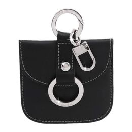 G&uuml;rteltasche FORTY, Damen, Gr. B/H/T: 12cm x 12cm x 1cm onesize, schwarz, Leder, beschichtet, gl&auml;nzend, Taschen G&uuml;rteltasche, echt Leder, Made in Italy