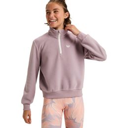 Fleecepullover Roxy "Waves Of Warmth Half Zip", Damen, Gr. XS, nirvana, Obermaterial: 100% Microfaser;, Sweatshirts Fleecepullover