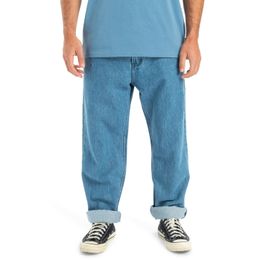 Regular-fit-Jeans Quiksilver "Baggy Nineties Wash", Herren, Gr. 31SM, blau (ashley blau), Obermaterial:100% Walkfrottier;, Jeans Regular-fit-Jeans