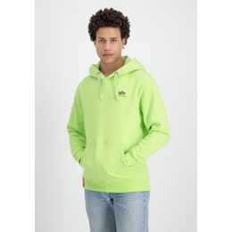 Hoodie Alpha Industries "Basic Hoodie SL", Herren, Gr. S, gr&uuml;n (hornet gr&uuml;n), Obermaterial: 80% Baumwolle, 20% Polyester, regular fit, Sweatshirts Hoodie
