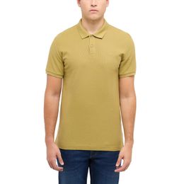 Kurzarmshirt Mustang "Herren Style Pierre", Herren, Gr. L, khaki, Piqu&eacute;, 100% Baumwolle, Rundhals, Shirts Kurzarmshirt