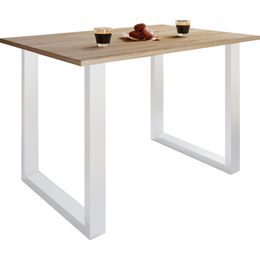 Esstisch Vcm "Premium Holz Esstisch K&uuml;chentisch Xona U 110x50", wei&szlig;, sonoma, eiche, B:110cm T:50cm, Tische, Esstisch