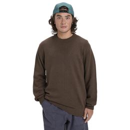 Strickpullover Quiksilver "Salt Water", Herren, Gr. S, chocolate braun, Obermaterial: 50% Modacryl, 50% Walkfrottier;, Pullover Strickpullover