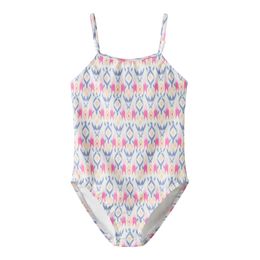 Badeanzug name it "NKFZIZZA SWIMSUIT", Kinder, Gr. 122/128, N-Gr, lila impression, Jersey, Obermaterial: 84% Polyester, 16% Elasthan, Ethnomuster, bedruckt, Badeanz&uuml;ge Badeanzug