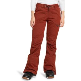 Snowboardhose Roxy "Nadia", Damen, Gr. S, rot (smoked paprika), Obermaterial:100% Microfaser;, Hosen Snowboardhose