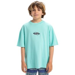 T-Shirt Quiksilver "Global Heat", Jungen, Gr. 14, blau (aqua sky), Obermaterial: 100% Walkfrottier;, Shirts T-Shirt