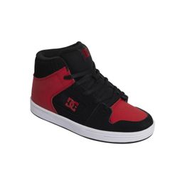 Sneaker DC Shoes "Manteca 4 Hi", Jungen, Gr. 12(29), wei&szlig; (schwarz, rot, wei&szlig;), Obermaterial:Obermaterial: Leder (Kuh) / Futter: Textil / Au&szlig;ensohle: Gummi;, Schuhe Sneaker