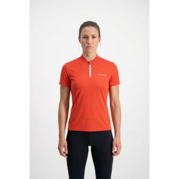 Radtrikot Vaude "SE WO FELLING HZIP T-SHIRT", Damen, Gr. 34, lava, Obermaterial: 100% Polyester, Trikots Radtrikot, sportlicher Stil