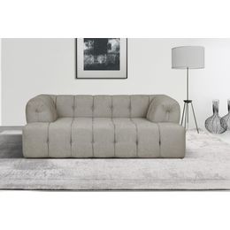 2-Sitzer Home Affaire "APERIRE Design-Sofa, moderne Steppung, Breite 180 cm", taupe, B:180cm H:77cm T:100cm, 100% Polyester, Sofas, 2-Sitzer, mit Wellenunterfederung, gem&uuml;tlich und modern, komfortables Sitzgef&uuml;hl