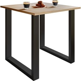 Esstisch Vcm "Premium Holz Esstisch K&uuml;chentisch Xona U 80x80", schwarz, sonoma, eiche, B:80cm T:80cm, Tische, Esstisch