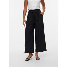 V&eacute;ro Moda Paperbag-Hose VERO MODA "VMSYDNEY HW PAPERBAG ANKLE PANT NOOS", Damen, Gr. XS, L&auml;nge 32, schwarz, Web, Obermaterial: 53% Viskose, 35% Polyester, 12% Nylon, unifarben, kn&ouml;chelfrei, Hosen Paperbag-Hose, Materialmix