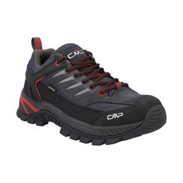 Wanderschuh CMP "RIGEL 2.0 LOW TREKKING SHOES WP", Herren, Gr. 47, titanio, ferrari, Leder, Synthetik, Schuhe Wanderschuh