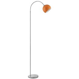 Brilliant Bogenlampe "Helen", chromfarben, orange, 1, H: 170cm, 1 Stk., Leuchten, Bogenleuchte, E27 Fassung, 170x51 cm, Metall, Bogenlampe