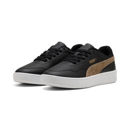 Sneaker Puma "COURT LALLY TOPCAT", Damen, Gr. 38, Puma schwarz, toasted almond, Synthetik, Schuhe Sneaker, leicht profilierte Gummilaufsohle, Schn&uuml;rverschluss
