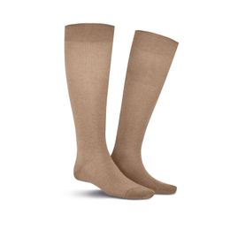 Kniestr&uuml;mpfe Kunert "CLARK", Herren, Gr. 47-50, beige, meliert, Baumwollmischung, normal, Socken Kniestr&uuml;mpfe, druckfreier Komfortbund, Cotton-Mix