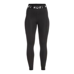 Leggings Roxy "Bold Moves", Damen, Gr. XL, grau (anthrazit), Obermaterial: 88% Microfaser, 12% Elasthan;, Hosen Leggings
