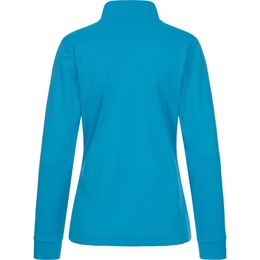 Trainingsjacke LPO "Abby II", Damen, Gr. 36 (S), blau, 60% Polyester; 40% Baumwolle, regular fit, Jacken Trainingsjacke, glatt mit matter Struktur