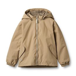 Outdoorjacke Wheat "Jacket Svende", Jungen, Gr. 104, walnut, Web, Obermaterial: 100% Nylon, unifarben, normal normal, elastischer Bund, Jacken Outdoorjacke, wasserdicht, atmungsaktiv und leicht wattiert