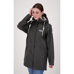 Regenjacke DEPROC Active "WOLGAST", Damen, Gr. 40/42 (M), anthra, 100% Polyurethan, Futter: 100% Polyester, normal, mit Druckknopf, Jacken Regenjacke, auch in Gro&szlig;en Gr&ouml;&szlig;en erh&auml;ltlich