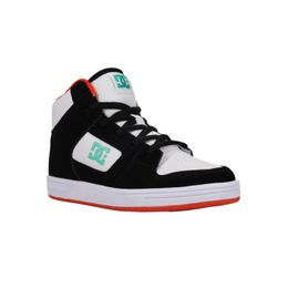 Sneaker DC Shoes "Manteca 4 Hi", Jungen, Gr. 12,5(30), bunt (schwarz, gr&uuml;n, orange), Obermaterial:Obermaterial: Leder (Kuh) / Futter: Textil / Au&szlig;ensohle: Gummi;, Schuhe Sneaker