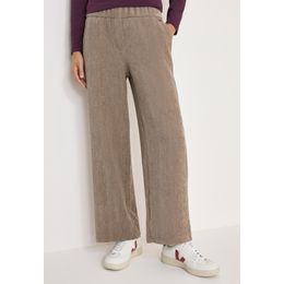 Stoffhose Cecil "Style Neele", Damen, Gr. L (42), L&auml;nge 28, sandalwood beige melange, Web, Obermaterial: 96% Polyester, 4% Elasthan. Futter: 100% Polyester, meliert, loose fit lang, Hosen Stoffhose, mit elastischem Bund