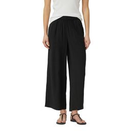 Culotte s.Oliver, Damen, Gr. 36, N-Gr, schwarz, Web, Obermaterial: 84% Viskose, 16% Polyamid, unifarben, weit 7/8-L&auml;nge, Hosen Culotte, weite Passform, flie&szlig;ende Qualit&auml;t