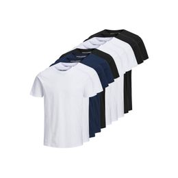 Jack & Jones T-Shirt JACK & JONES "T-Shirt JJEORGANIC BASIC TEE O-NECK 10PK 10er Pack", Damen, Gr. XXL, bunt (schwarz, wei&szlig;, marineblau), Obermaterial: 100% Baumwolle CO(Bio)., Shirts T-Shirt