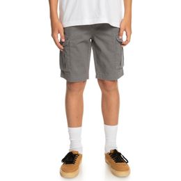 Cargoshorts Quiksilver "Crucial Battle", Jungen, Gr. 16, schwarz (quiet shade), Obermaterial: 100% Walkfrottier;, Hosen Cargoshorts