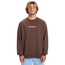 Sweatshirt Quiksilver "Dna", Herren, Gr. S, chocolate braun, Obermaterial: 45% Walkfrottier, 40% Walkfrottier, 15% Microfaser;, Sweatshirts Sweatshirt