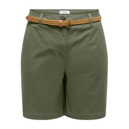 Jacqueline de Yong Chinoshorts JDY "JDYCHICAGO MW BERMUDA SHORTS WVN NOOS", Damen, Gr. S, N-Gr, kalamata, Web, Obermaterial: 98% Baumwolle, 2% Elasthan, unifarben, kniefrei, Hosen Chinoshorts