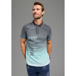 Poloshirt Kangaroos, Herren, Gr. XL, anthrazit, t&uuml;rkis, Piqu&eacute;, Obermaterial: 100% Baumwolle, schmal, Shirts Poloshirt, schmale Passform, Halbarm, Casual Stil