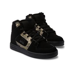Sneaker DC Shoes "Manteca 4 Hi Wr", Jungen, Gr. 6(37), schwarz (schwarz, camo), Obermaterial:51.1% Leder, 48.9% Synthetikmaterial;, Schuhe Sneaker
