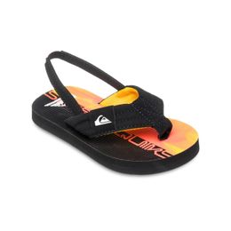 Sandale Quiksilver "Molokai Layback", Jungen, Gr. 24, fiery coral wordblock, Obermaterial:Obermaterial: Synthetikmaterial / Futter: Textil / Au&szlig;ensohle: EVA-Gummi;, Schuhe Sandale