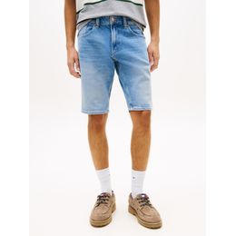 Shorts Tommy Jeans "RONNIE", Damen, Gr. 30, N-Gr, denim medium, Web, Obermaterial: 81% Baumwolle, 18% Lyocell, 1% Elasthan, unifarben, regular fit kurz, Hosen Shorts, Regular fit mit Taschen