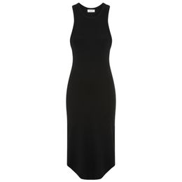 Jerseykleid Replay, Damen, Gr. XS, N-Gr, schwarz, Jersey, Obermaterial: 49% Modal, 44% Baumwolle, 7% Elasthan, unifarben, slim fit Midi, Rundhals, Kleider Jerseykleid, in gerippter Struktur, figurbetont
