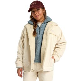 Outdoorjacke Billabong "Cord In Love", Damen, Gr. L, wei&szlig; (wei&szlig;cap), Obermaterial: 100% Walkfrottier;, Jacken Outdoorjacke