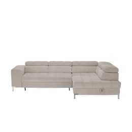 M&ouml;bel Kraft Ecksofa mit verstellbaren Kopfst&uuml;tzen Arte grau Ma&szlig;e (cm): B: 284 H: 97 T: 200.0 &raquo; M&ouml;bel Kraft
