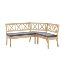 Woodford Eckbank massiv Olivia grau Ma&szlig;e (cm): H: 90 &raquo; M&ouml;bel Kraft