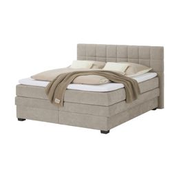 vanDoorn Boxspringbett mit Bettkasten - beige - Materialmix - 214 cm - 119 cm - M&ouml;bel Kraft