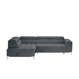 M&ouml;bel Kraft Ecksofa mit verstellbaren Kopfst&uuml;tzen Arte grau Ma&szlig;e (cm): B: 284 H: 97 T: 200.0 &raquo; M&ouml;bel Kraft
