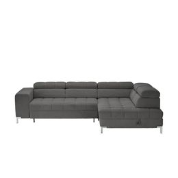 M&ouml;bel Kraft Ecksofa mit verstellbaren Kopfst&uuml;tzen Arte grau Ma&szlig;e (cm): B: 284 H: 97 T: 200.0 &raquo; M&ouml;bel Kraft