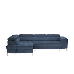 M&ouml;bel Kraft Ecksofa mit verstellbaren Kopfst&uuml;tzen Arte blau Ma&szlig;e (cm): B: 284 H: 97 T: 200.0 &raquo; M&ouml;bel Kraft