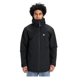 Regenjacke Quiksilver "Overcast 3K Parka", Herren, Gr. XS, schwarz, Obermaterial: 65% Walkfrottier, 35% Nylon;, Jacken Regenjacke