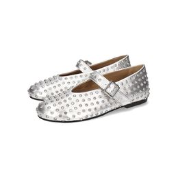 Melvin & Hamilton MELVIN & HAMILTON Leder-Ballerinas in Silber - 49% | Gr&ouml;&szlig;e 37 | Damen-ballerinas